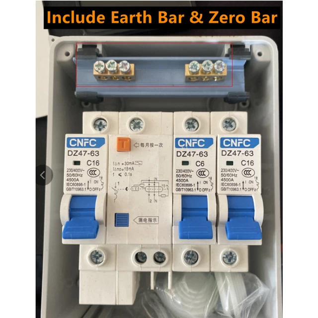 WEATHERPROOF FUSE BOX Garage Consumer Unit Enclosure 2MCB 16 40A 30mA ...