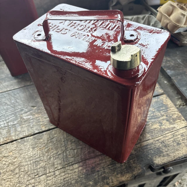 VINTAGE 2 GALLON Petrol Can With Brass Screw Cap Petroleum Spirit £25. ...