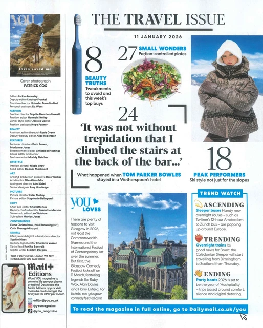 YOU MAGAZINE: PATRICK Cox in Ibiza, Pearl Lowe, Tom Parker Bowles, 11.1 ...