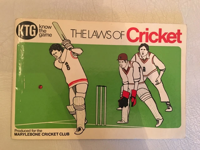 VINTAGE THE LAWS Of Cricket Book By Ktg 1977 $33.00 - PicClick AU