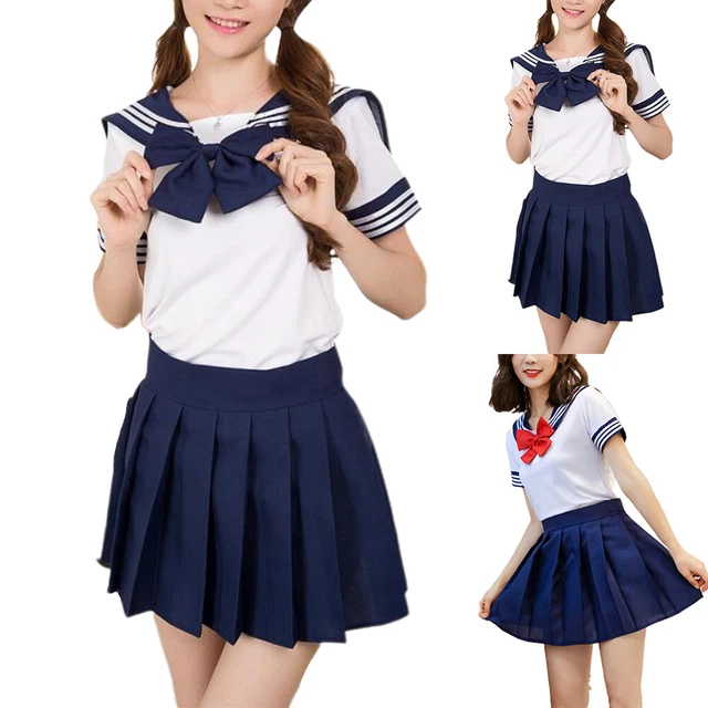 JAPANISCH HOCH SCHULUNIFORM JK Student Damen Cosplay Kostüm Rock Schulmädchen EUR 13,99 ...