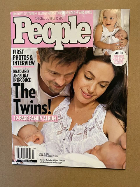 PEOPLE MAGAZINE ANGELINA Jolie and Brad Pitt The Twins! August 18 2008 ...