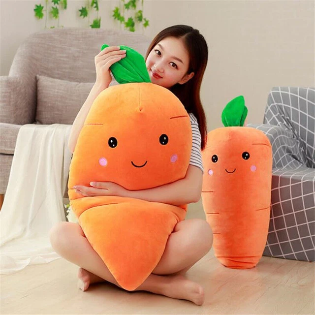 CARROT STUFFED PLUSH Toy Cushion Doll Vegetable Soft Pillow Xmas Gift ...