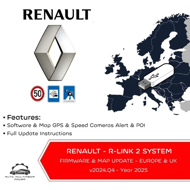 2025 RENAULT R-LINK 2 System - Update Software + SAT NAV GPS Maps ...