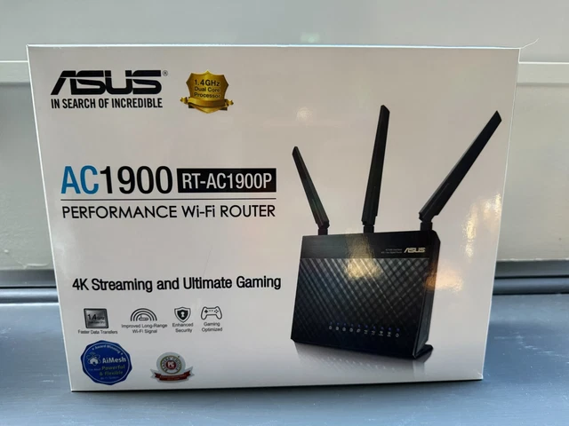 ASUS RT-AC1900P DUAL-BAND Wi-Fi Gigabit 1000 Mbps Wireless Gaming ...