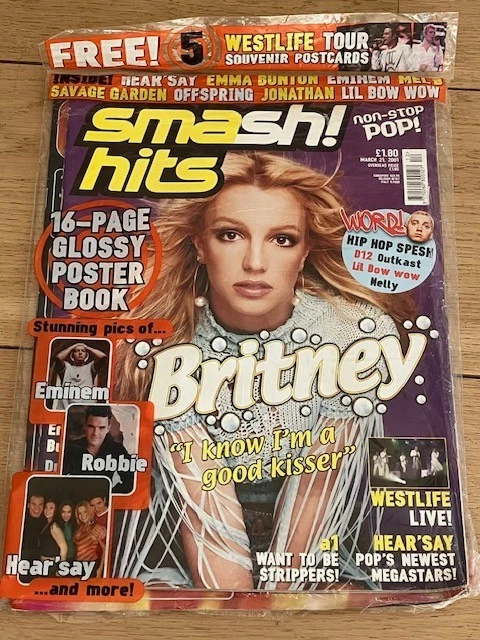 SMASH HITS MAGAZINE March 21st 2001 Britney Westlife tour cards + free ...