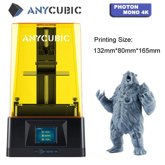 ANYCUBIC PHOTON MONO 4K Resin 3D Printer LCD High Precision Fast Curing ...