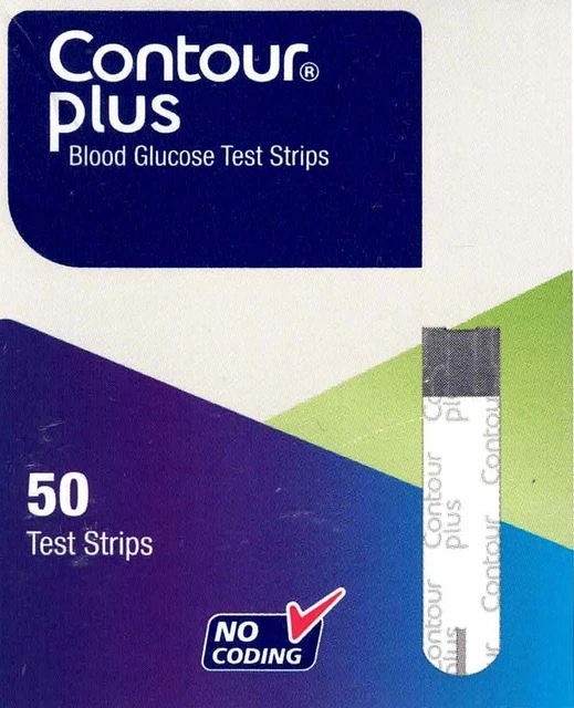 100 CONTOUR PLUS Blood Glucose Test Strips 2x50 with 100 free lancets £ ...