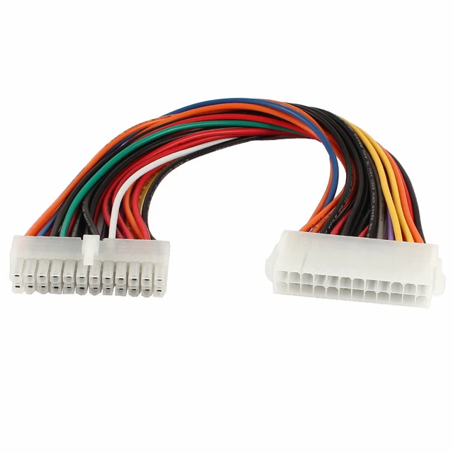 OFFICE ATX 24 Pin Male to 24 Pin Female Internal PC PSU Power Extension ...