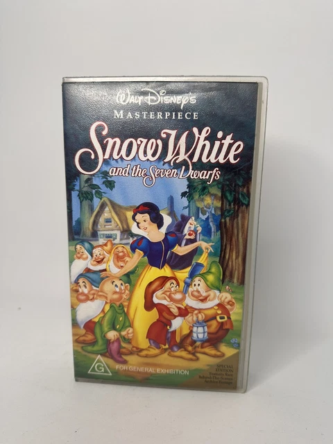 DISNEY SNOW WHITE AND THE SEVEN DWARFS VHS Movie Classic - AUS SELLER £ ...