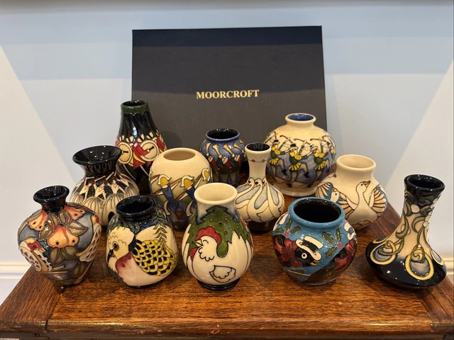 MOORCROFT VASES, 12 Days Of Christmas Full Set Of 12 With Box £2,046.70 ...