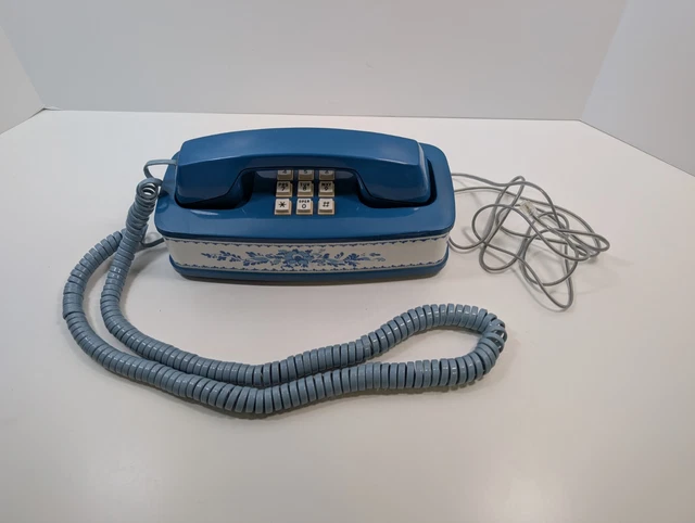 VINTAGE WESTERN ELECTRIC Blue Floral Bell Telephone (Serial #254401 ...