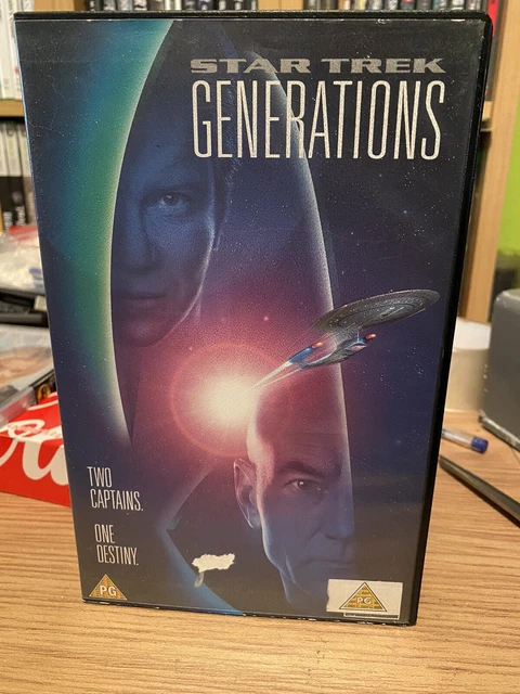 STAR TREK GENERATIONS VHS Big Box Ex Rental William Shatner Patrick ...