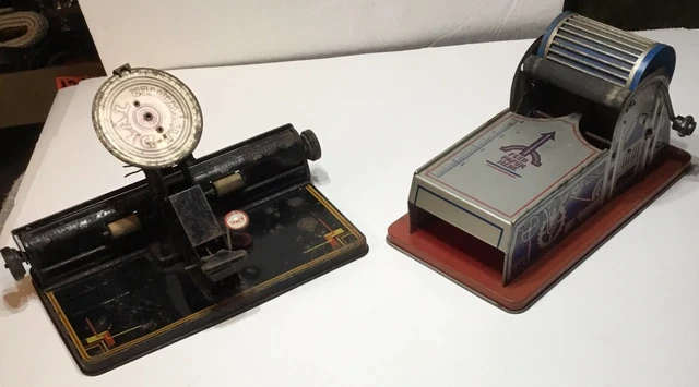 VINTAGE 1950'S LOUIS MARX METAL TIN-TOY PRINTING PRESS And TYPEWRITER ...