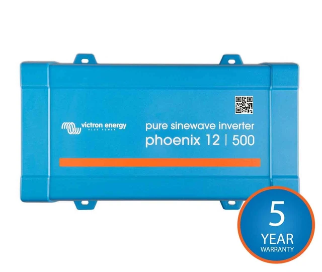 VICTRON ENERGY PHOENIX Inverter 12/500 230v UK Plug Pure Sine Wave 12v ...