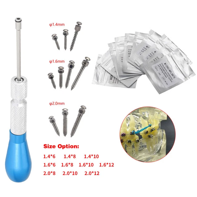 DENTAL ORTHOD TITANIUM Micro Implant Mini Screw Self Drilling ...