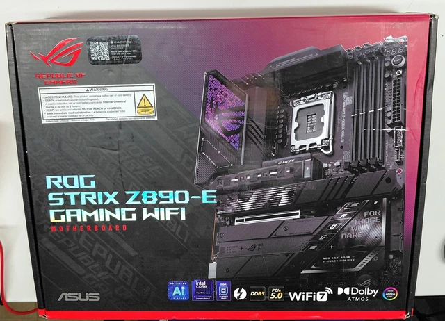 ASUS ROG STRIX Z890-E GAMING WIFI Motherboard DDR5 for Intel Ultra £258 ...