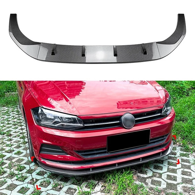 FRONT BUMPER SPOILER Splitter Lip Body Kit For VW Polo MK6 5 Door 2019 ...