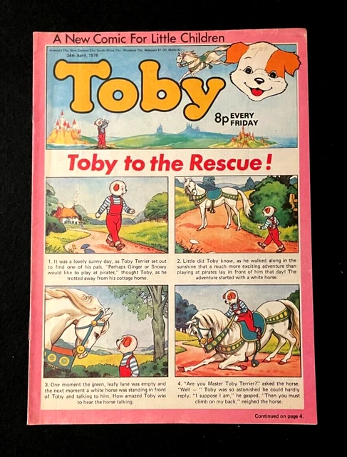 TOBY 1976 IPC Magazines British Weekly Comic $3.99 - PicClick CA