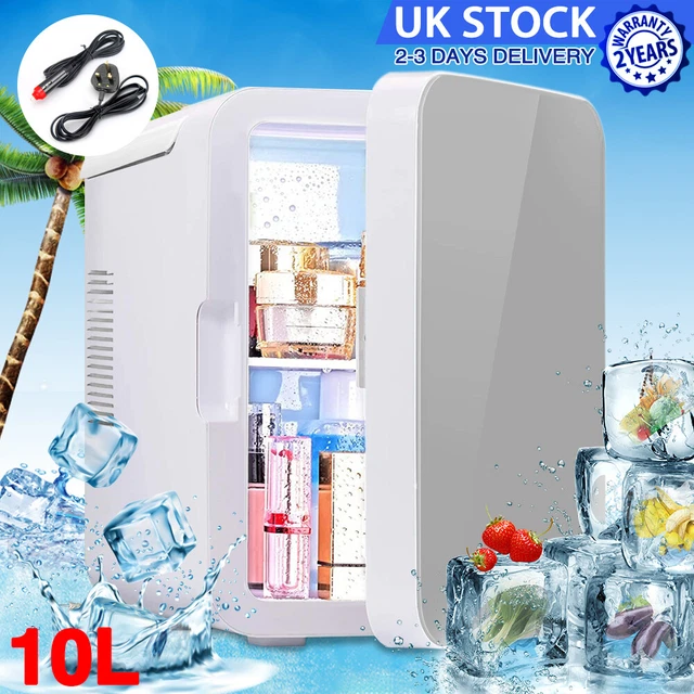 TABLE TOP MINI Fridge In Black 10L Drink Chiller Portable Electric ...