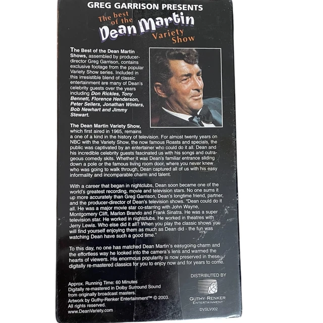 NEW VHS THE Best of the Dean Martin Variety Show Volume 2 Factory ...