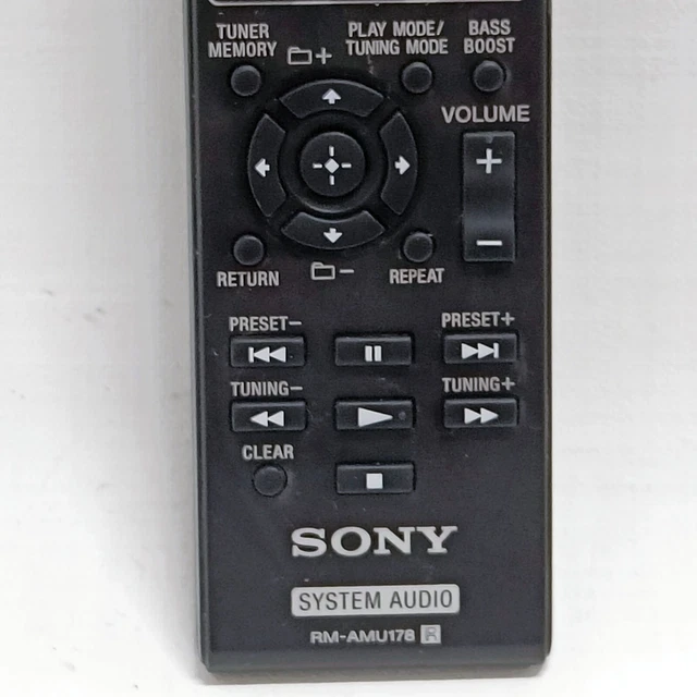 GENUINE SONY ]RM-AMU178 Remote Control - For Stereo System - Fully ...