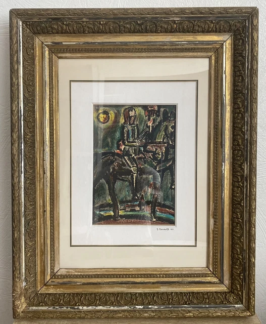 GEORGES-HENRI ROUAULT (1871-1958) Pastel Jeanne d’Arc 27x18 cm (cadre ...