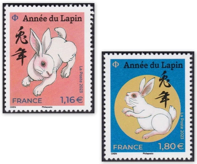 2023 FRANCE 5646 & 5648** PF YEAR Chinese RABBIT Chinese Year of the ...