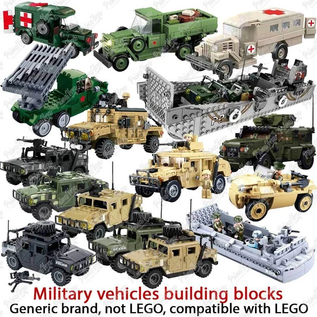 WW2 MILITARY VEHICLE Assault Amphibious Medical Truck Building Blocks ...