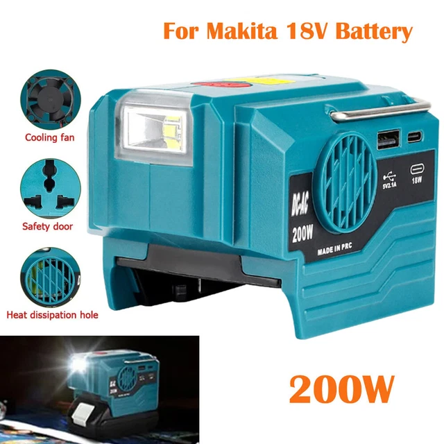 DC 18V TO AC 220V 200W Portable Power Inverter for Milwaukee/Makita/Dewalt18V £37.41 - PicClick UK
