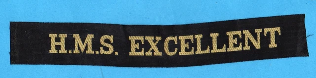 ROYAL NAVY CAP Tally - Hms Excellent £5.45 - PicClick UK