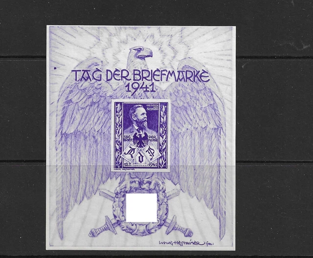 BRIEFMARKEN,DEUTSCHES REICH 1941, Vignette zum Tag der Briefmarke EUR 1 ...