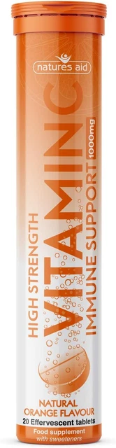 NATURES AID VITAMIN C 1000Mg Effervescent 20 Tablets – High Strength Fizzy £6.99 - PicClick UK