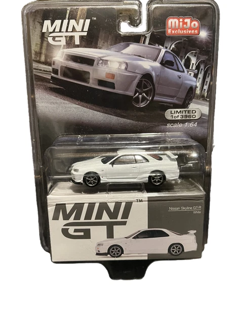 MINI GT 1:64 Nissan Skyline GT-R (R34) V-Spec N1 White #397 Mijo ...