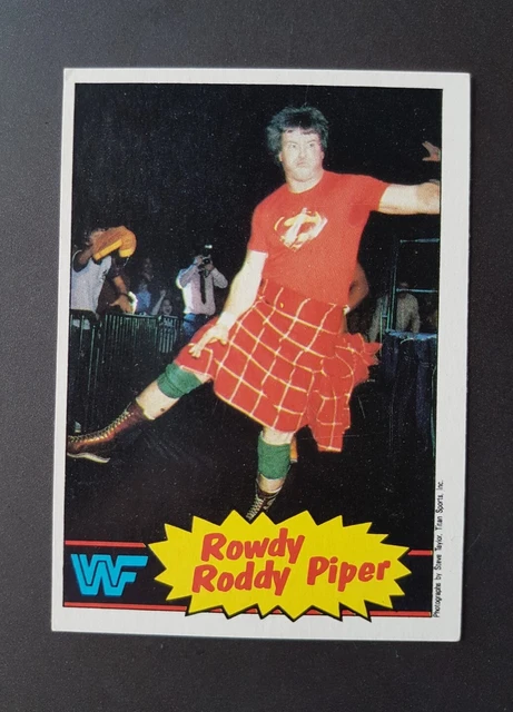 RARE WWF ROWDY Roddy Piper 1985 Scanlens Rookie Card WWE - Australian ...