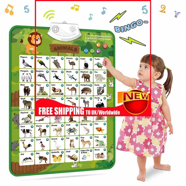 ELECTRONIC ALPHABET CHART Poster Smart Sound Animals Wallchart ...