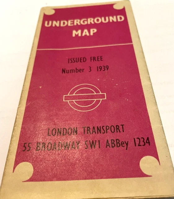 LONDON UNDERGROUND GUIDE And Maps For November 1939 £15.00 - PicClick UK