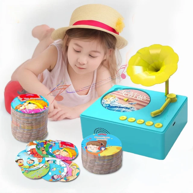 DEVICE KIDS GRAMOPHONE with 48 Story Cards Education Music Player for ...