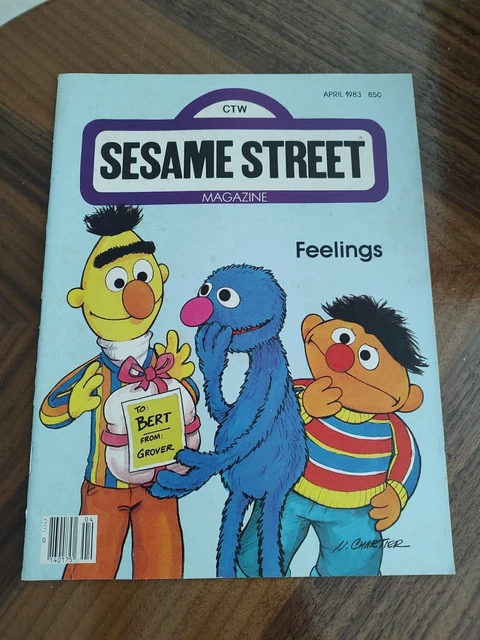 VINTAGE CTW SESAME Street Magazine April 1983 Feelings Bert Grover £9. ...
