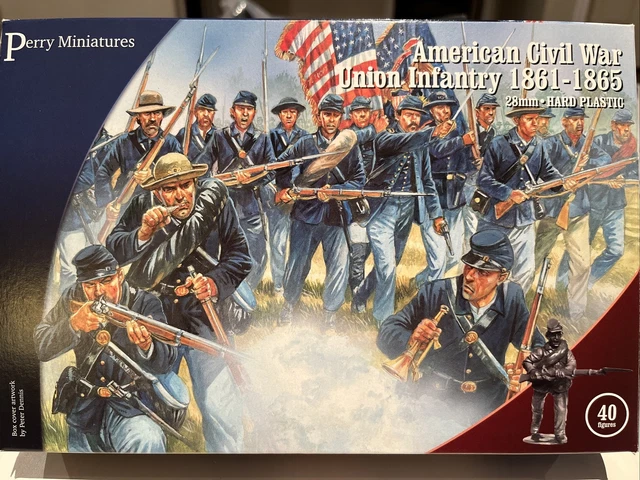 PERRY MINIATURES: AMERICAN Civil War Union Infantry 1861-1865 28mm 40 ...