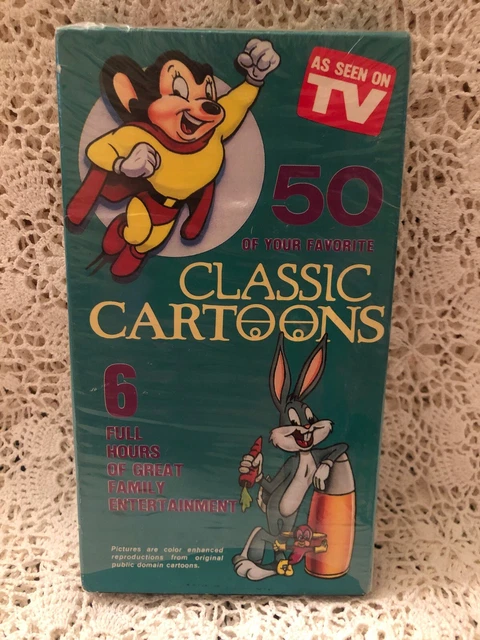 50 OF YOUR Favorite Classic Cartoons VHS 1990 Bugs Bunny Daffy Duck ...