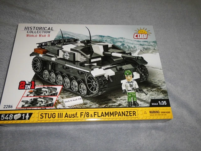 COBI 2286 STUG III Ausf. F/8 & Flammenpanzer Bausatz 548 Teile/1 Figur ...