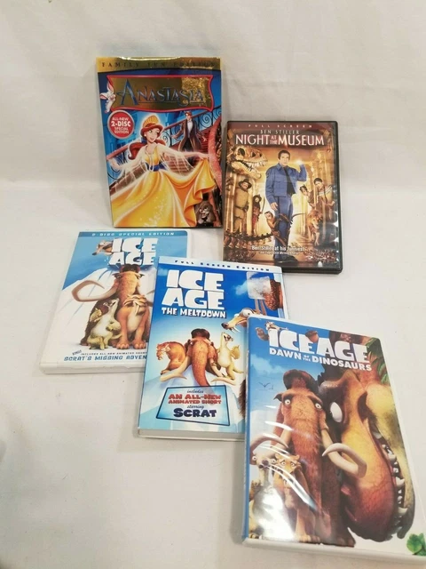 LOT OF 20TH Cent Fox DVDs Anastasia/ Night at the Museum/ 3 Ice Age ...