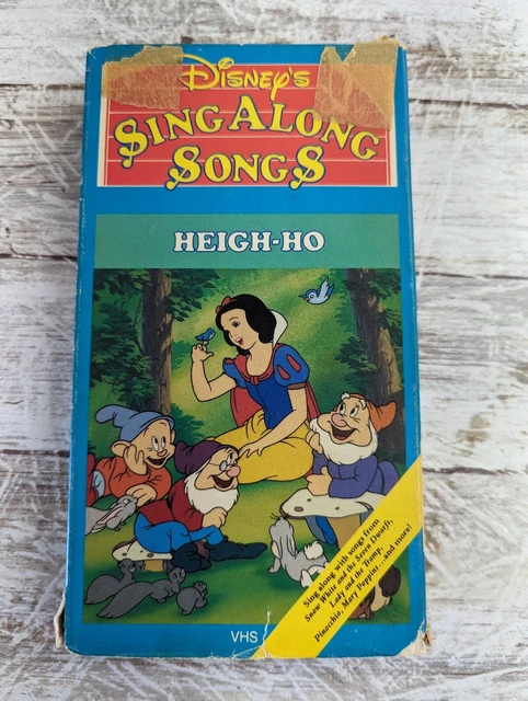 DISNEY’S SING ALONG Songs Snow White Heigh-Ho VHS VTG RARE! 1987 Yo Ho ...