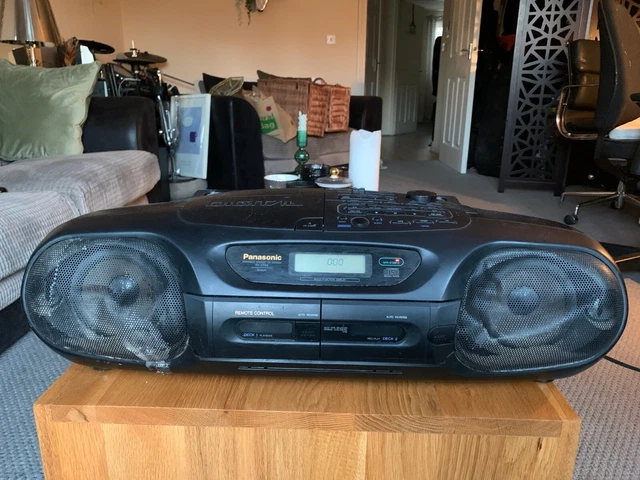 PANASONIC RX-DT55 PORTABLE Stereo CD Radio Cassette Recorder RARE ...