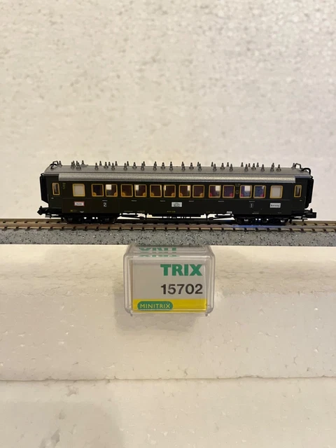 MINITRIX 15702 DRG Schnellzugwagen 1/2K, Gattung AB4ü Bay 02, neuwertig ...