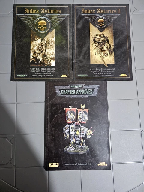 WARHAMMER 40000 WH40K 3rd Edition Index Astartes I & II Chapter ...