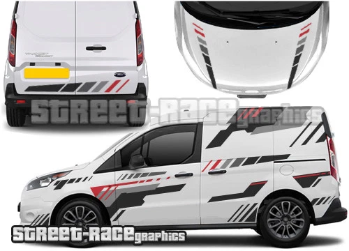 FORD TRANSIT CONNECT FULL 005 racing decals stickers graphics vinyl £ ...