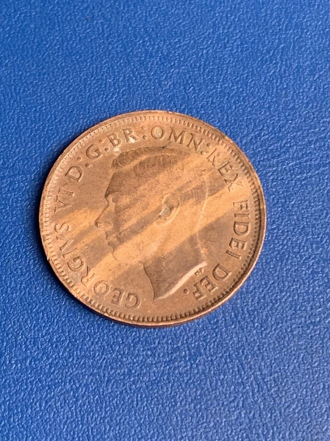 2. AUSTRALIAN . 1949 One Half Penny Coin. Dot After -:- In Circulated ...