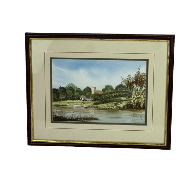 WATERCOLOUR PAINTING NORFOLK Broads Vicki Cooke Artist Landscape River ...